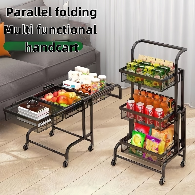 kitchen cart rolling storage cart organizer food trolley Wheeled ...