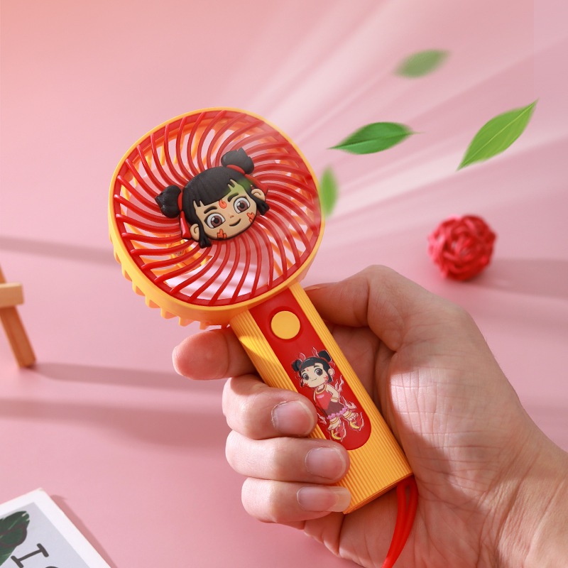 Personal Use Unique Anime USB Cute Fun Little Nezha Small Desktop Fan ...