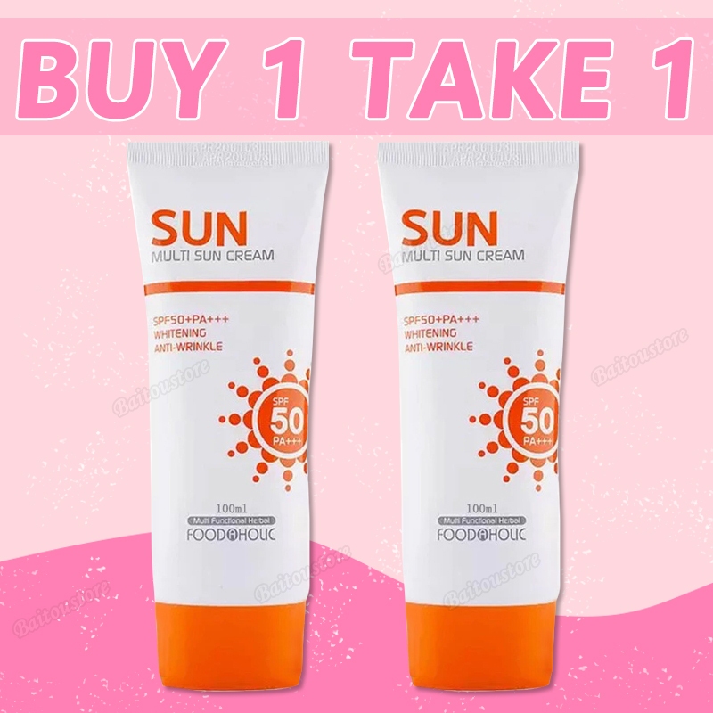 FOODAHOLIC Sunscreen Multi Sun Cream SPF 50+ PA +++ 100ML | Shopee ...