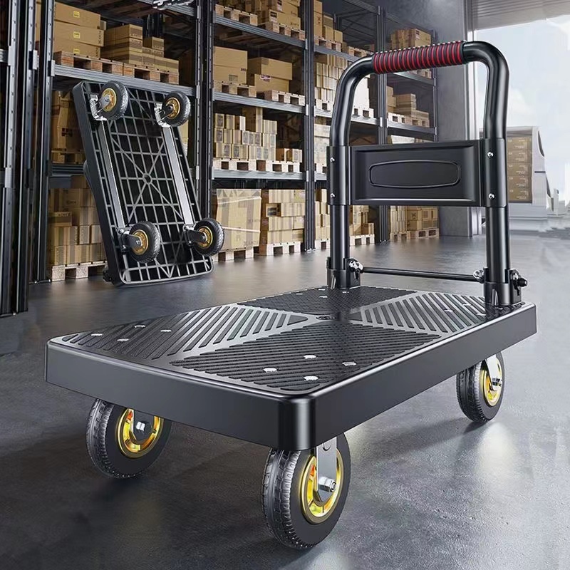 Trolley Hand Truck Foldable Platform Trolley Capacity 500Kg Push Cart Multifunctional | Shopee ...
