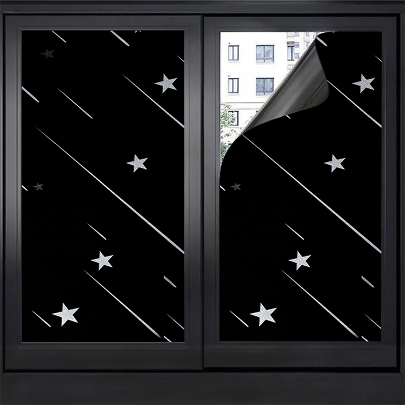 Window Blackout Sticker Waterproof Self Adhesive Glass Wallpaper ...