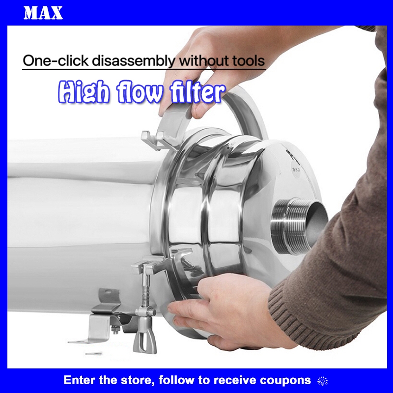 Stainless steel whole house water purifier ultrafiltration one-button ...