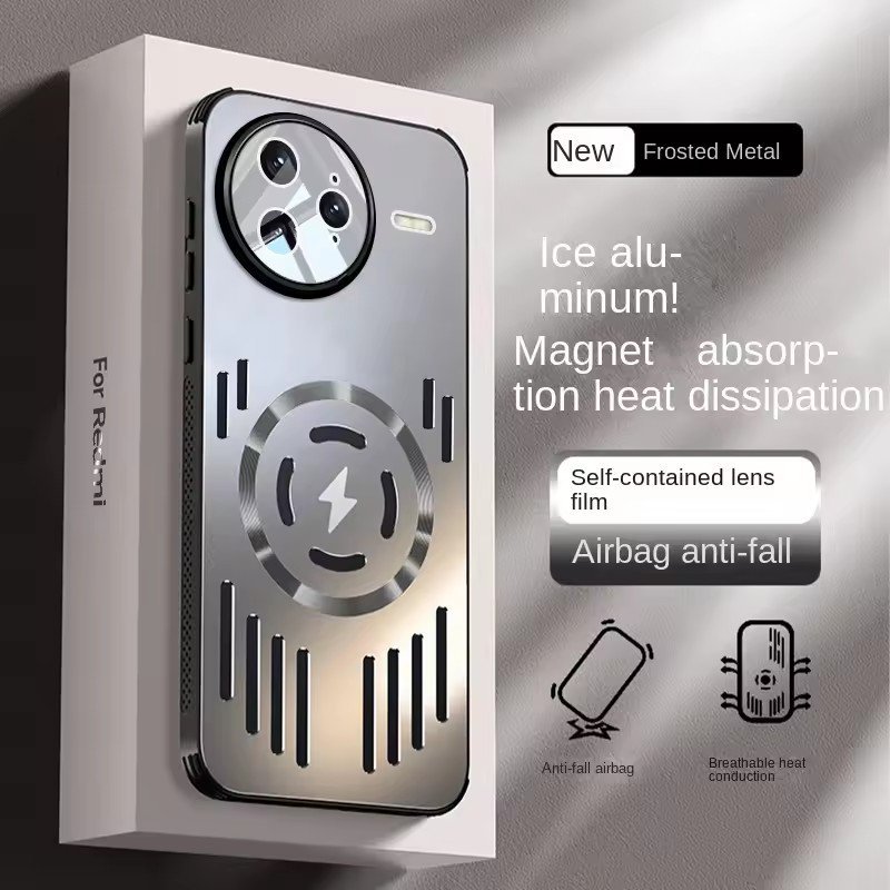 For POCO F7 Ultra F6 Case Hard Metal heat dissipation magnet Wireless ...