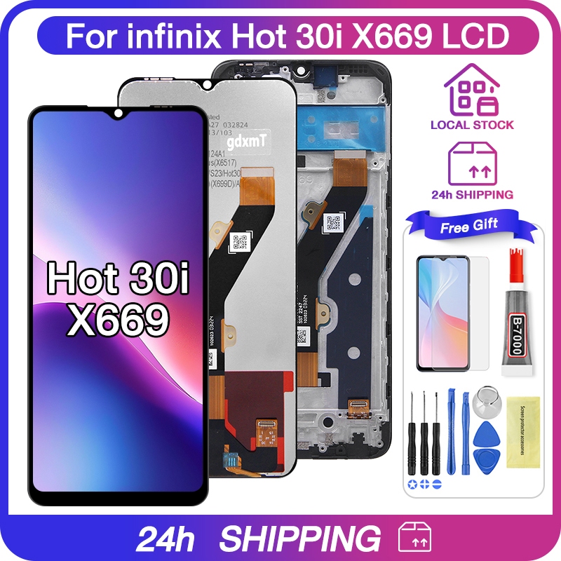 For Infinix Hot 30i LCD /X669 /Hot 30i NFC/X669D / Hot 30/X6831 LCD ...