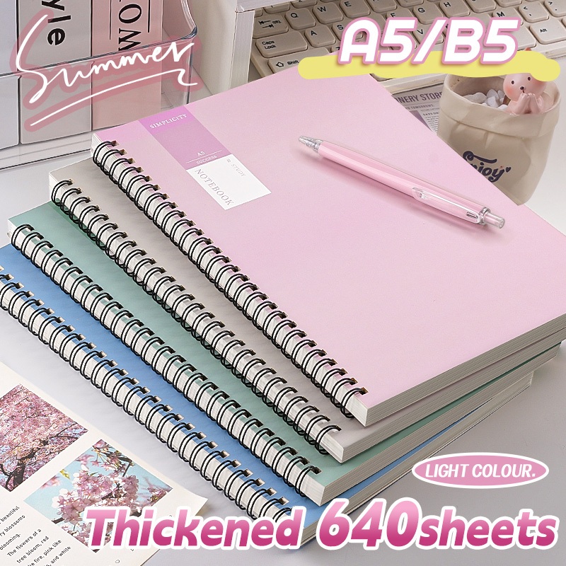 Macaron Spiral Notebook Double Coil Design Notepad High School Writing ...