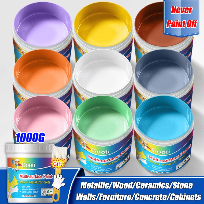 【1000G With Brush】GOOTI Multi-surface Paint Wood Paint Anti Rust Paint ...