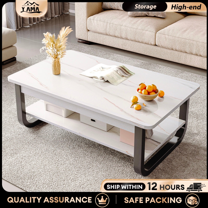 Coffee Table Table Sofa Table 2 layers Marble Center Tabel Dining Table ...