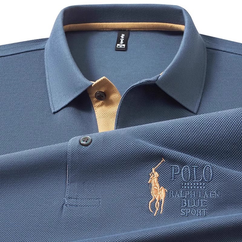 Polo for men korea fashion men's casual polo shirt high-quality polo ...