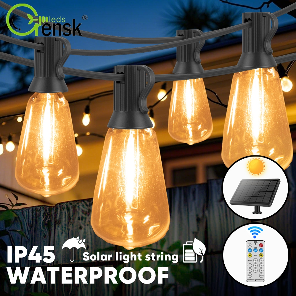 24V solar light string ST38LED light string 7.6m/10m/15m outdoor light ...