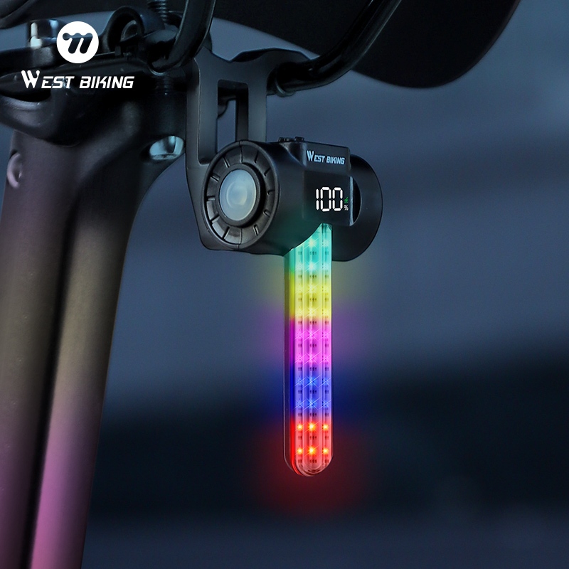 WEST BIKING Bike Light Intelligent Sensing Navigation Bicycle Taillight ...
