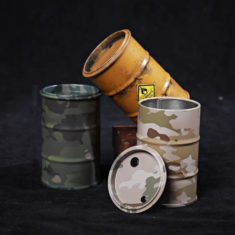 Metal Box Container Mini Oil Tank Storage Box Container with Lid for ...