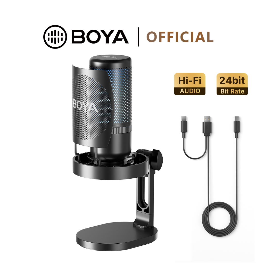 BOYA K3 Condenser Microphone USB Desktop Microphone Gaming Mic for PC ...