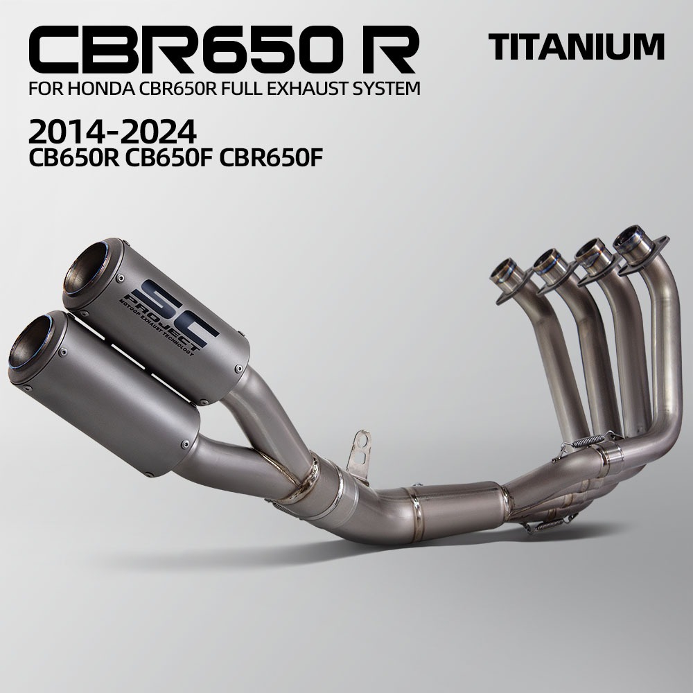 SC Project for honda cbr650r cb650r cb650f Titanium full exhaust system ...
