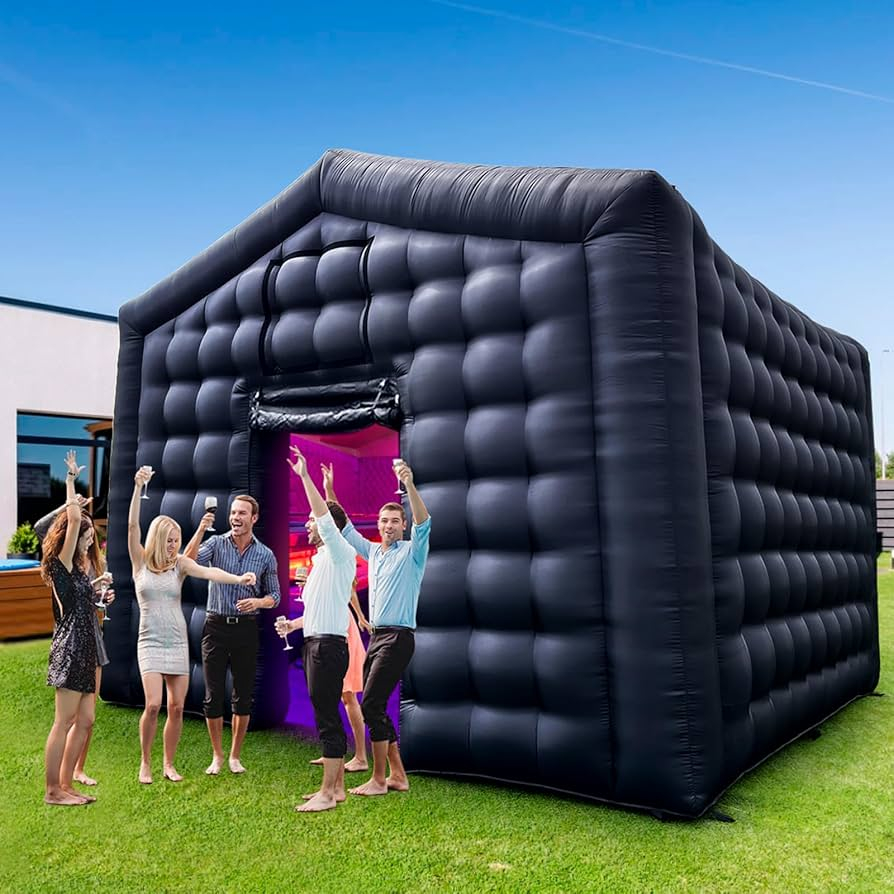 PVC Tarpaulin Large Inflatable Nightclub Cube Tent, Inflatable Cube ...