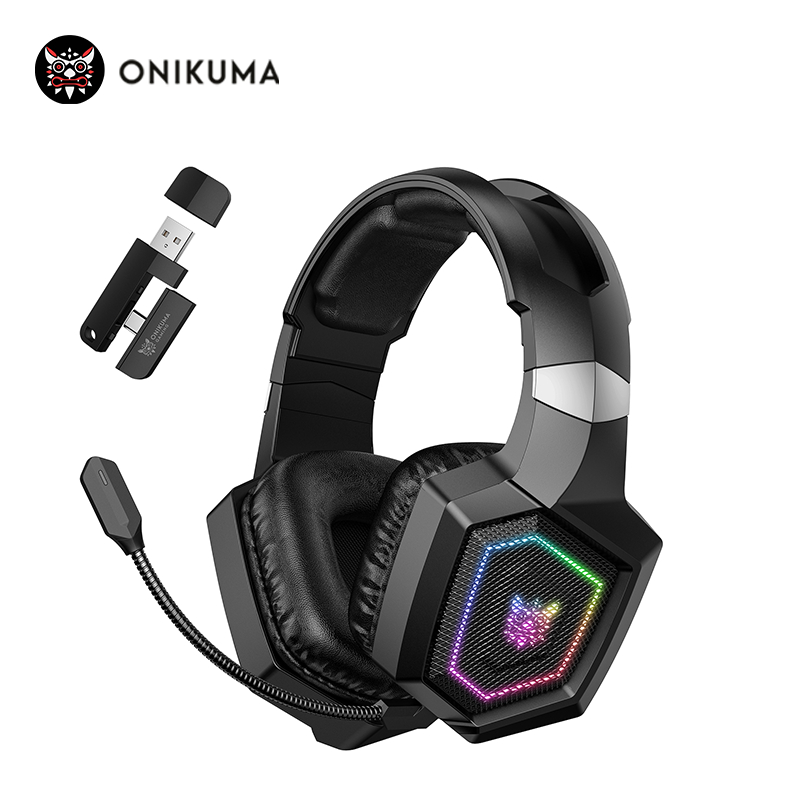 ONIKUMA GT806 2.4G Tri-Mode Gaming Headset with Detachable microphone ...
