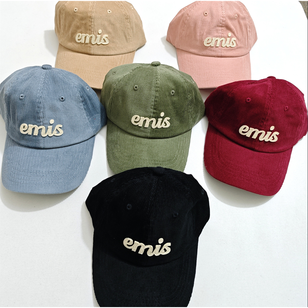 EMIS Corduroy classic pattern Unisex High quality Baseball cap | Shopee ...