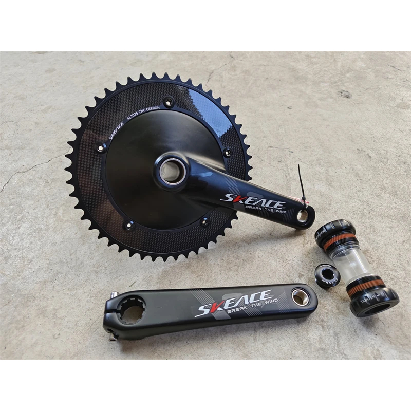 SKEACE Break The Wind Alumniun Alloy Carbon Crankset Fixed Gear ske 49T ...
