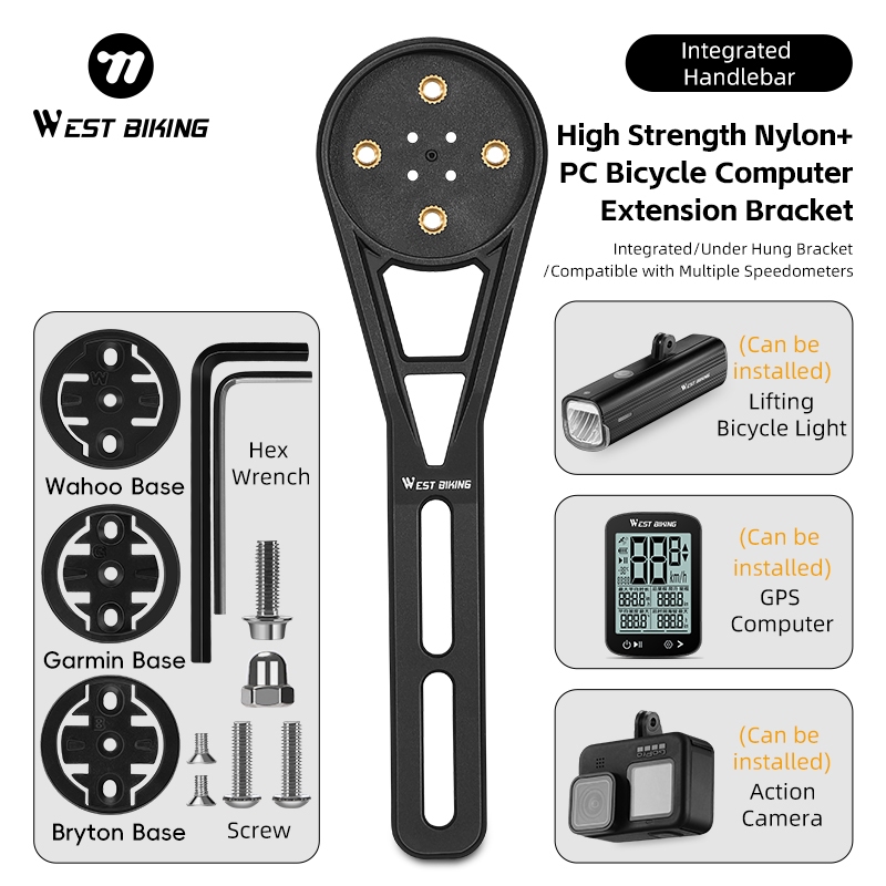 WEST BIKING Bicycle Computer Holder Bracket Bike Speedometer Integrated ...