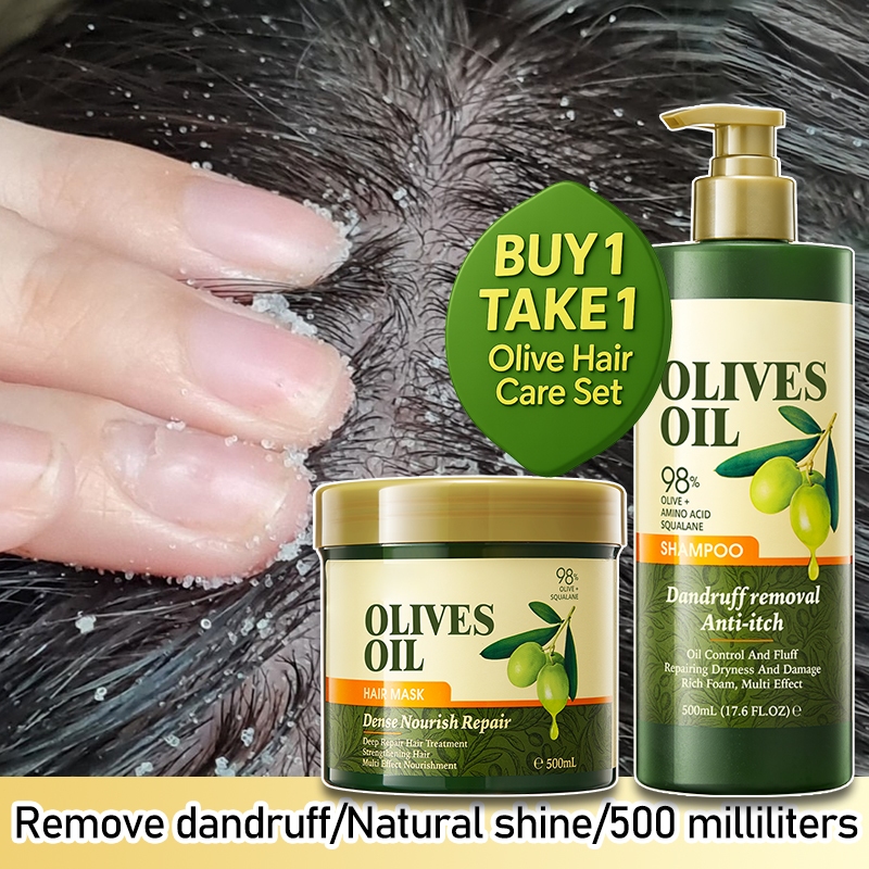 Original Olive Oil Anti-Dandruff Shampoo for Woman Flake-Free Scalp and ...