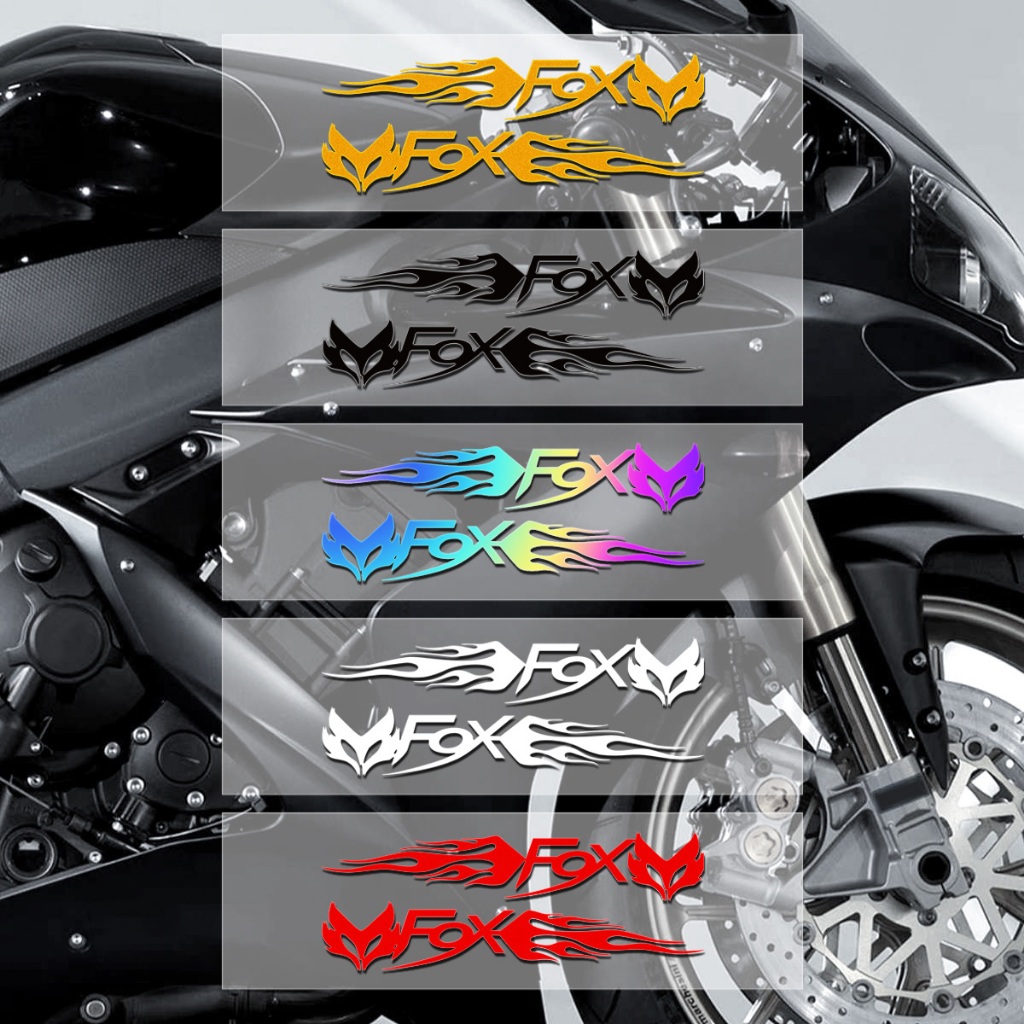 2pcs FOX Flame Wildfire Logo Reflective/laser Sticker for Car ...