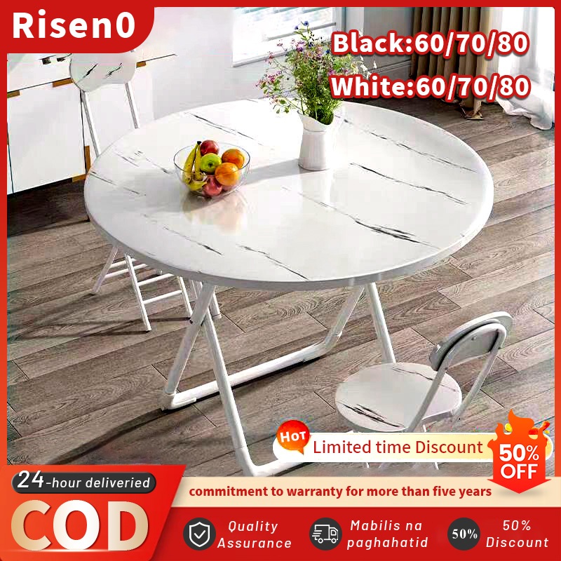 60CM+ Foldable Table Desk Office Desk Dining/Computer Study Table Round ...