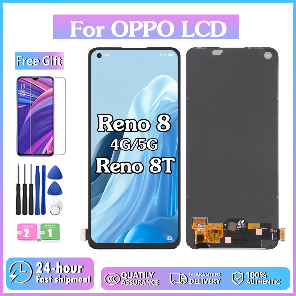 For OPPO Reno 8 4G Reno 8 5G Reno 8T LCD Display Touch Screen Digitizer ...