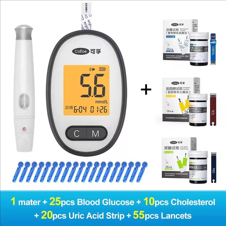 3 in 1 Multifunction Monitor Blood Glucose Meter Uric Acid Meter ...
