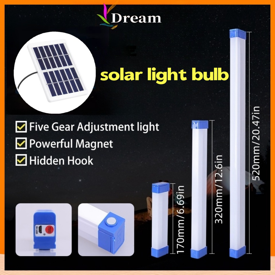 100% LED Emergency Solar Light USB Rechargeable energy saving solar ...