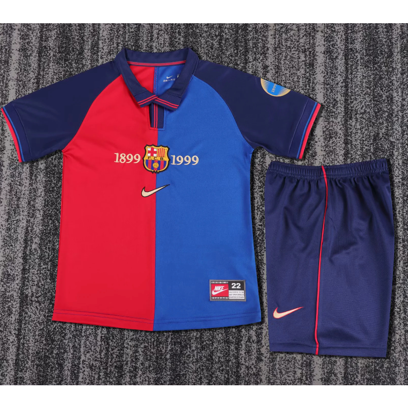 1899-1999 Centennial Edition Red and Blue Barcelona Retro Football ...