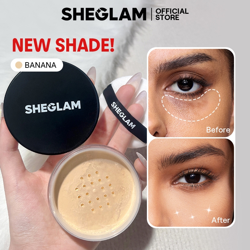 SHEGLAM Baked Glow Setting Powder-Oil Control Loose Setting Powder ...