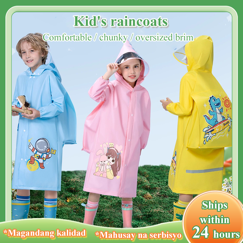 Raincoat for Kids Waterproof Extendable Backpack With Night Eeflective ...