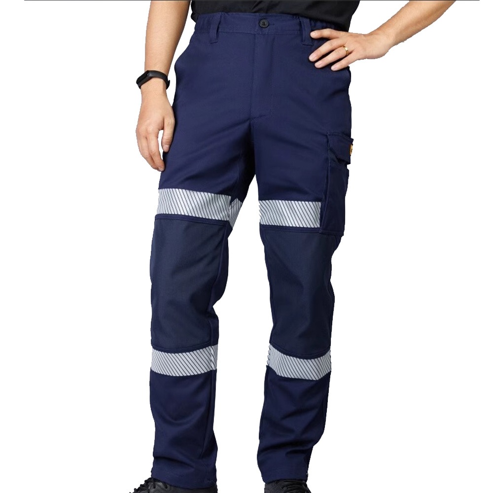 100% Cotton Fabric Construction Work Pants for Men with Reflective ...