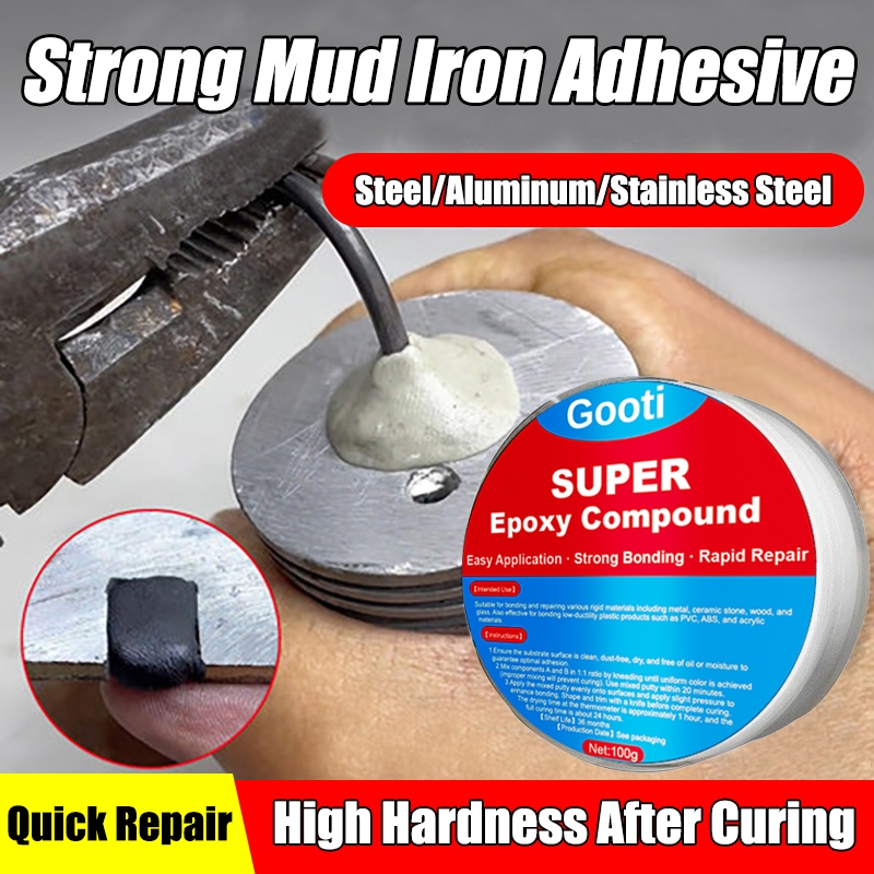 GOOTI Strong Mud Iron Clay Heat Resistance Metal Repair Agent Pipe ...