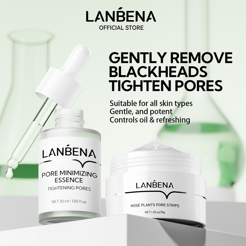 Lanbena Blackheads Removal Nose Strip Blackheads Remover White Clay ...