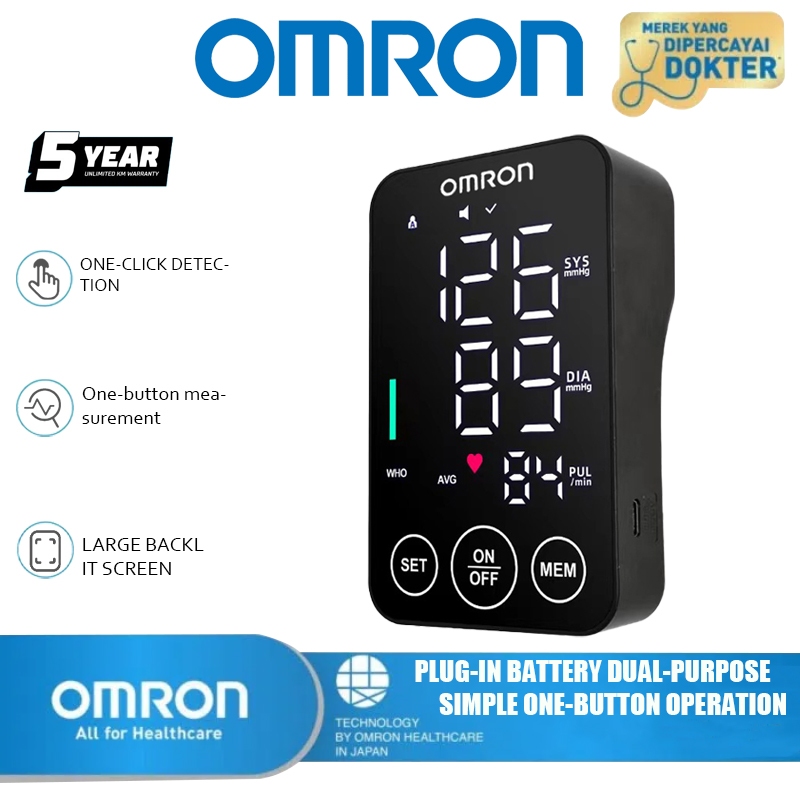 Omron Big HD Screen Voice Broadcast BP Portable Digital Upper Arm Blood ...