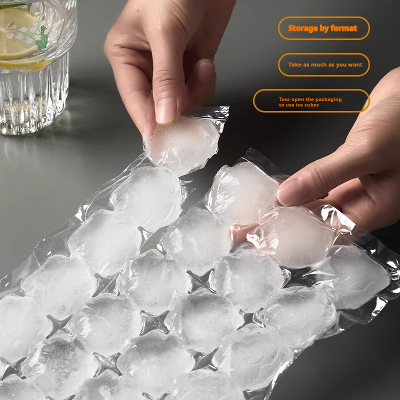 100Pcs disposable plastic ice bag, sealed ice compartment bag ...