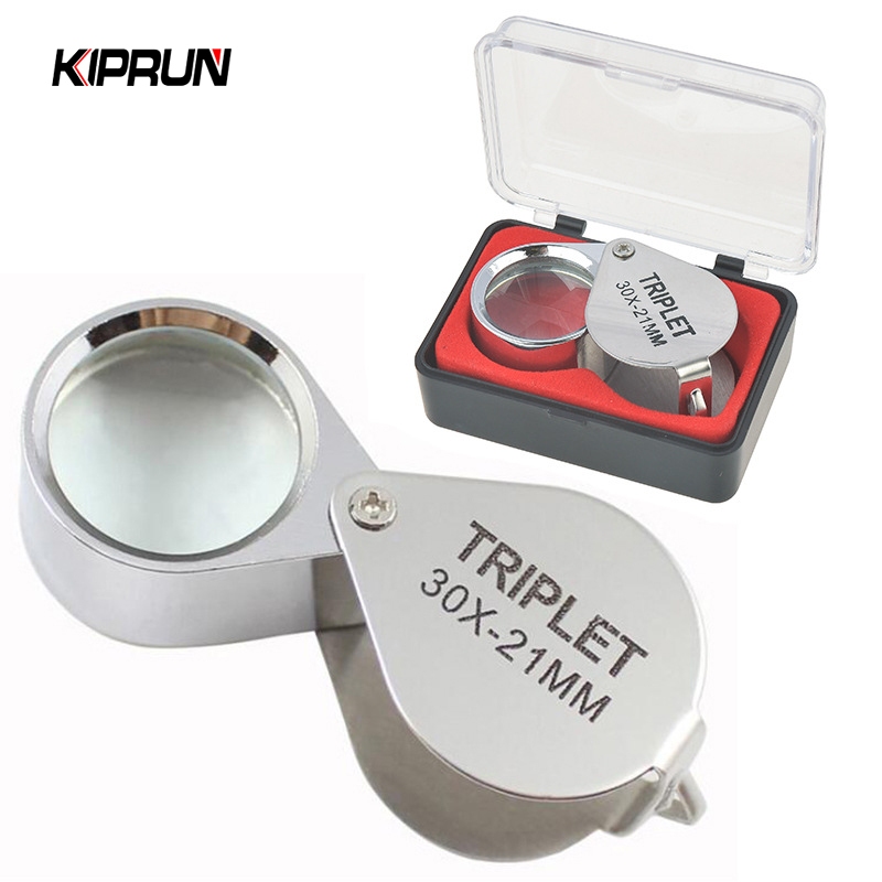 KIPRUN 30X21 Folding Jewllery Loupe Portable Magnifying Glass Pocket ...