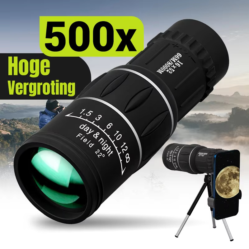 16x52 Monocular Telescope High-Power Dual Focus Optical Zoom Scope High ...