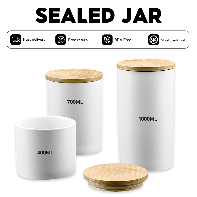 MBB Ceramic Sealed Containers with Lid - Heat-Resistant Storage Jar for ...