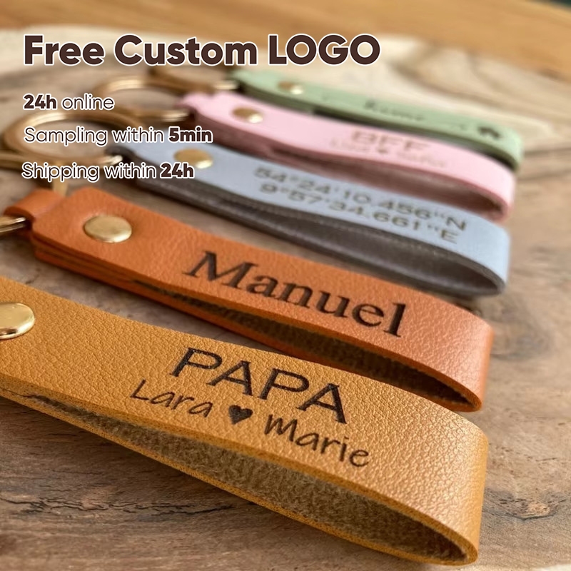 Personalized Custom Keychain PU Leather Bag Pendant Home Motorcycle ...