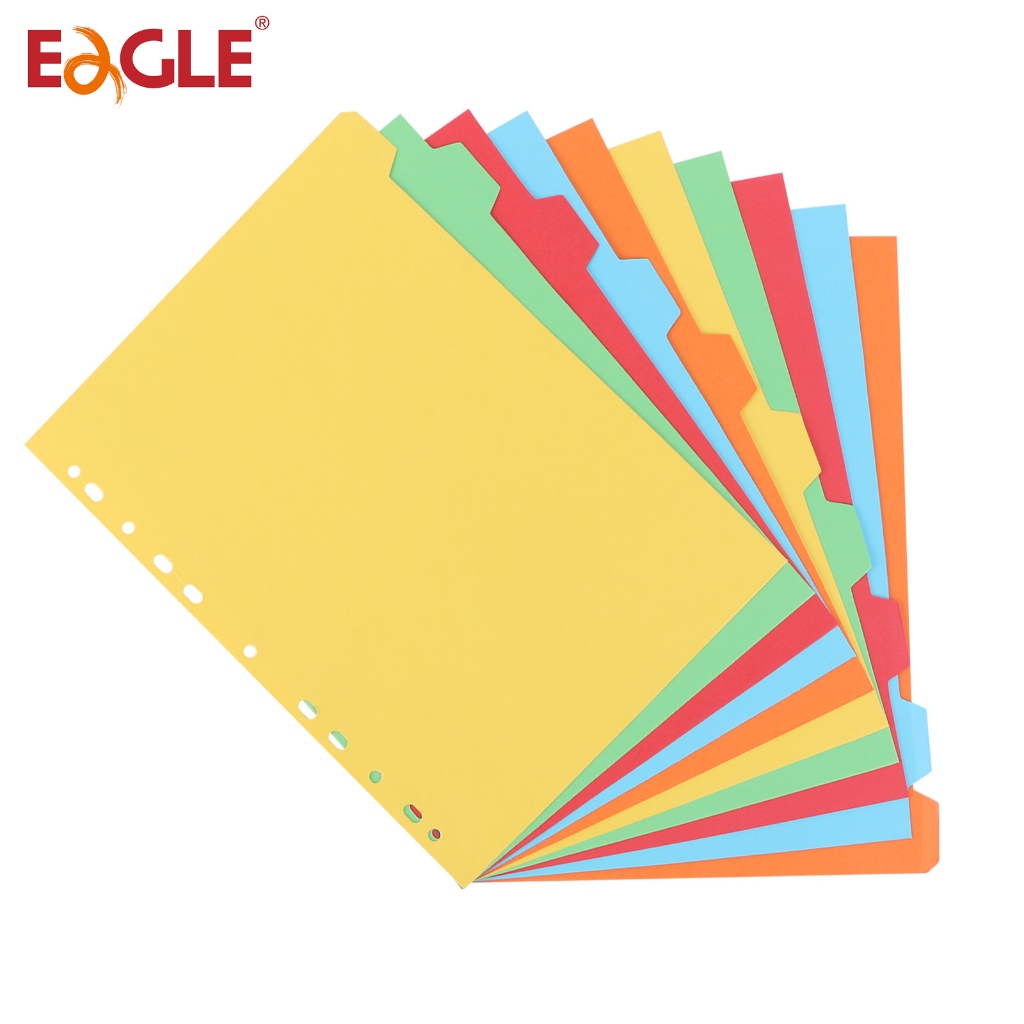 EAGLE 3 Ring Binder Dividers, A4 Size 11-Hole Punch, Write On Paper ...