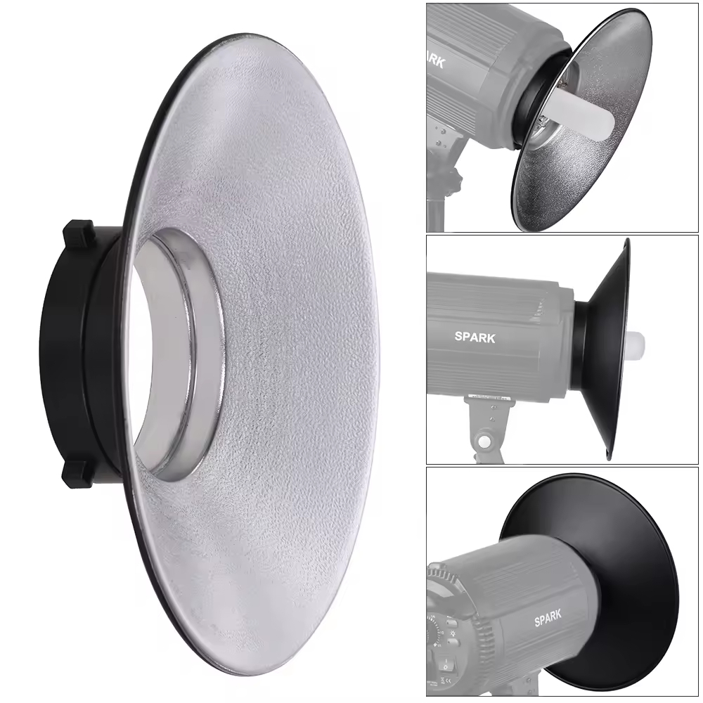 Aluminium Alloy 120 Degree Wide-angle Photography Flash Reflector ...