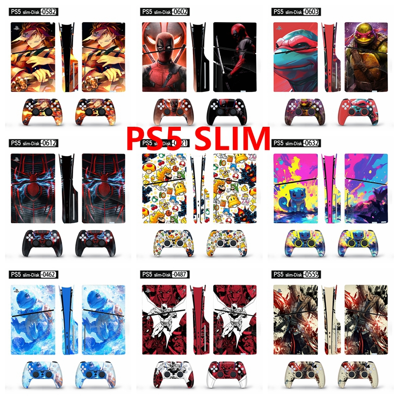 50 Colors Skin Sticker Compatible with Sony Playstation 5 Slim Disc ...