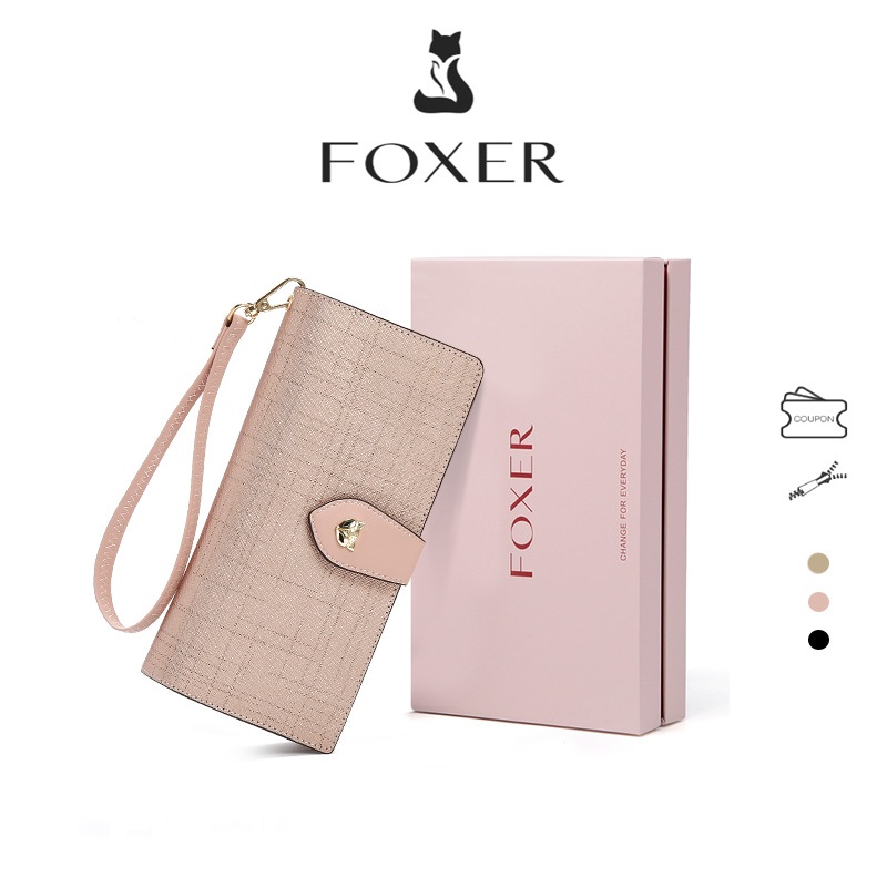 FOXER Genuine Leather Wallet Long Wallet Luxurious And Elegant Simple ...