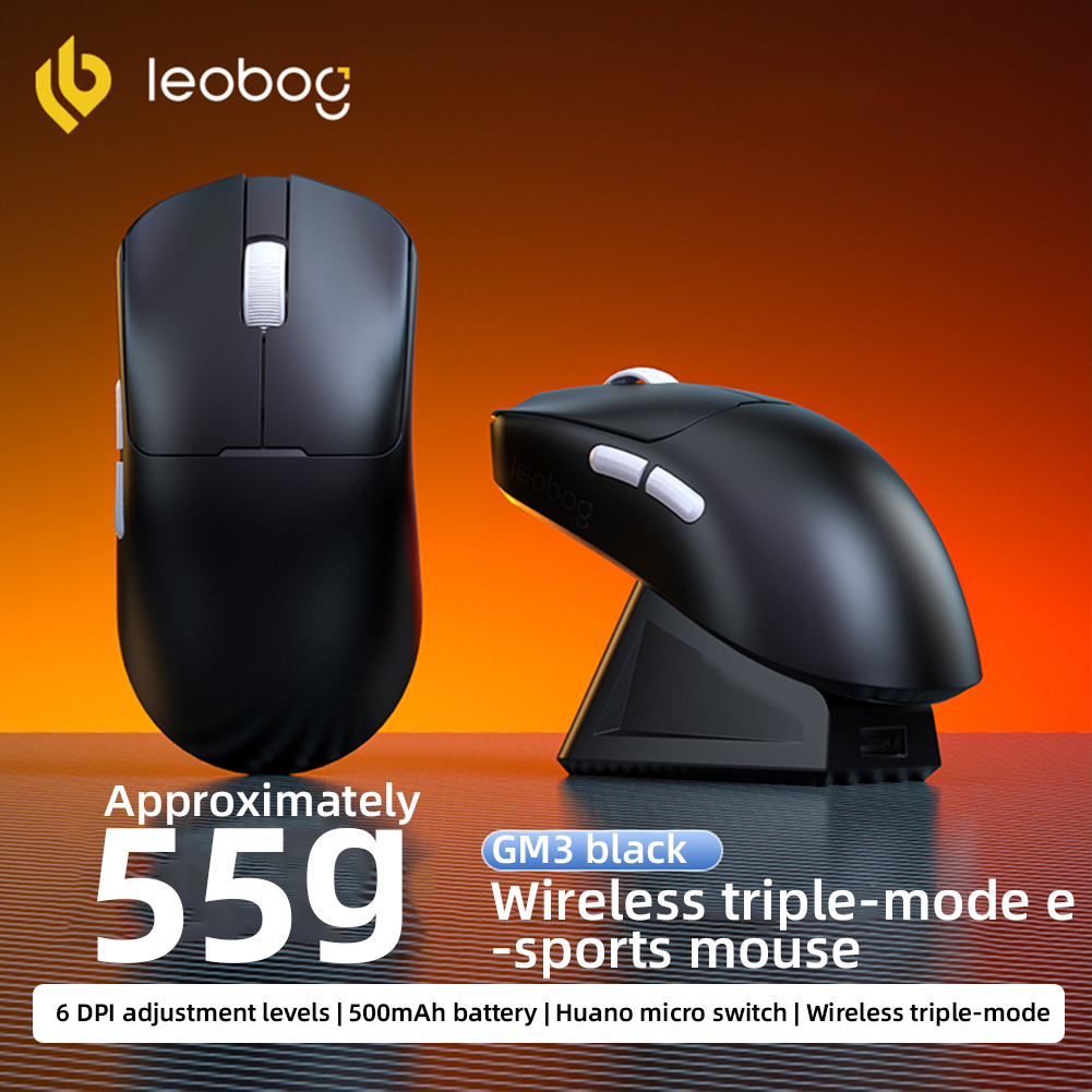 AULA LEOBOG GM3 GM3SE Wireless Mouse Ultra Light 500mAh Battery Level 6 DPI Tri-Mode Support for ...