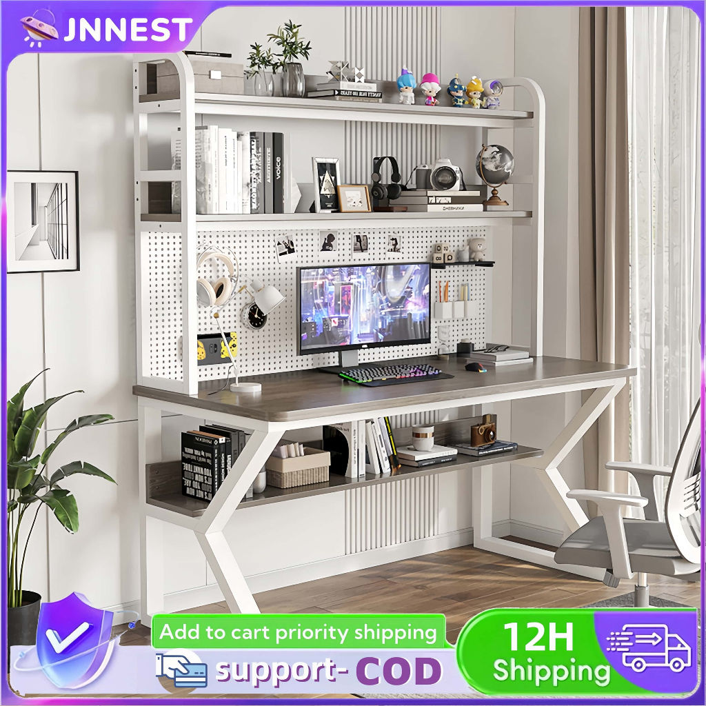 ⚡️JNNest【COD】⚡️Computer desk perforated board storage desk study desk ...