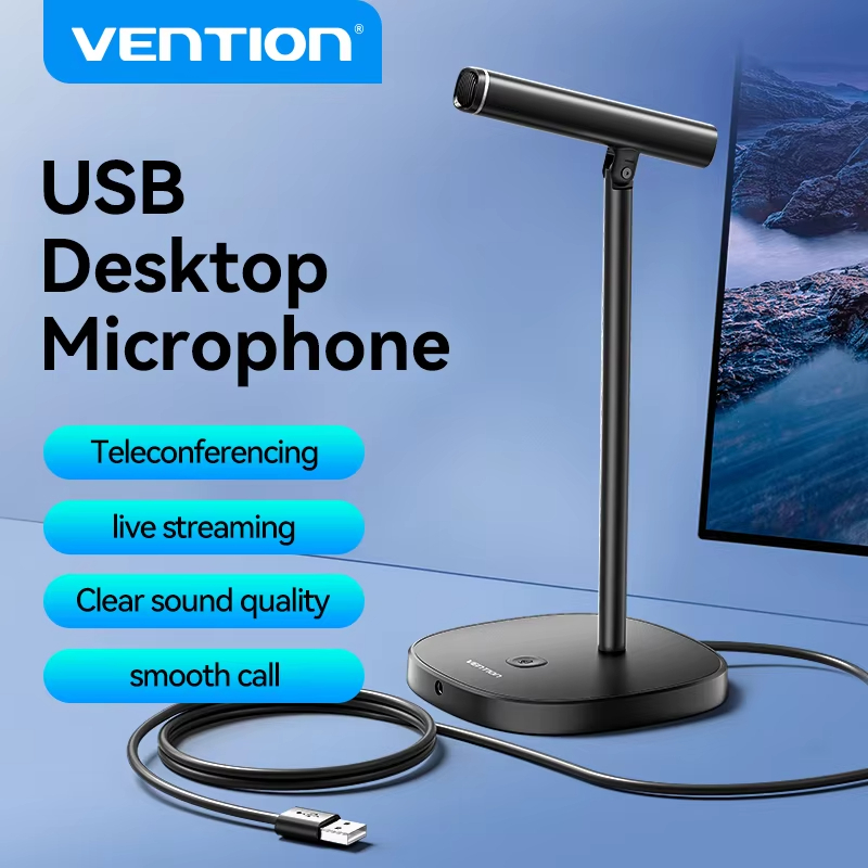 Vention USB Microphone Desktop Computer PC Mic for YouTube Streaming ...