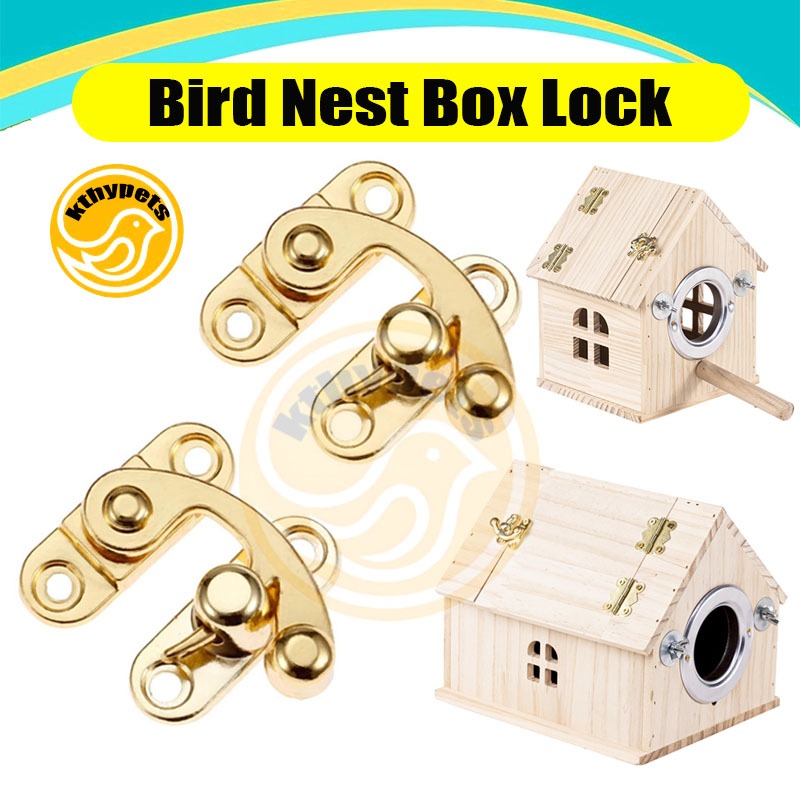 Bird Wooden Nest Box lock Bird House Nesting Lock Breeding Home for ...