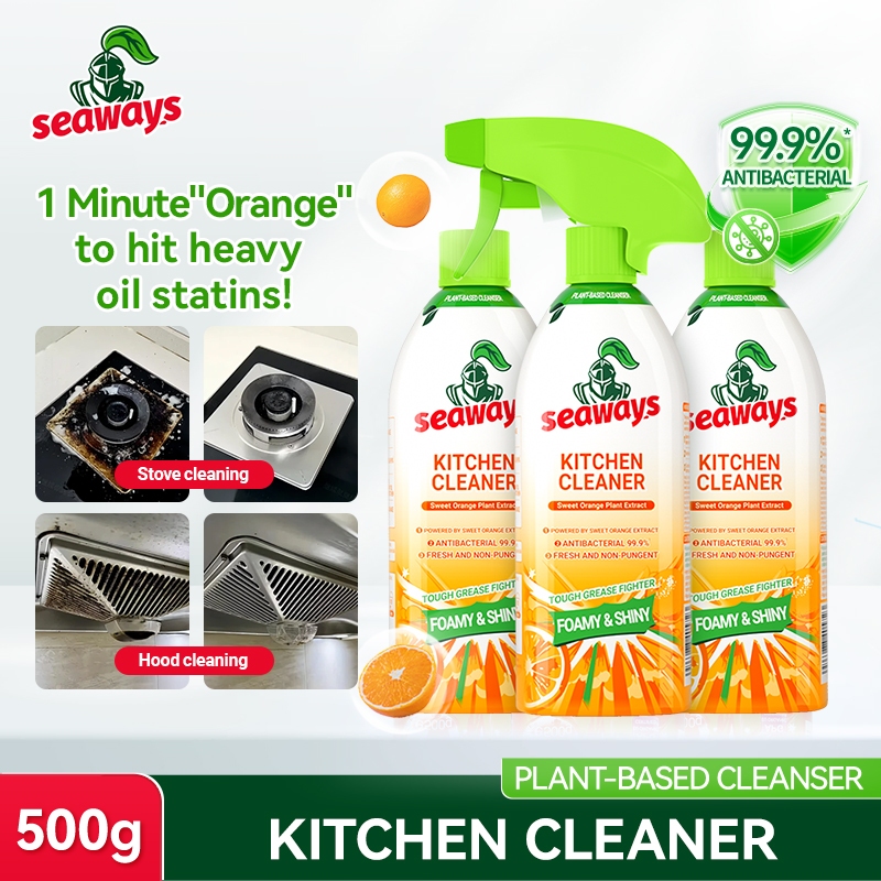 Seaways Kitchen Cleaner 480g Pot Cleaning Spray Oil Stain Remover ...