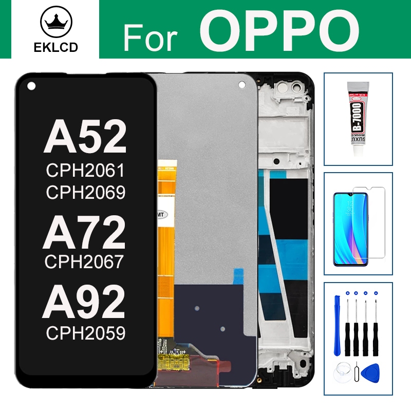 LCD For OPPO A92 A52 A72 4G CPH2061 CPH2059 Display Touch Screen ...